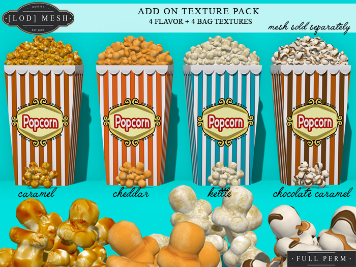 Second Life Marketplace - Popcorn Texture Pack